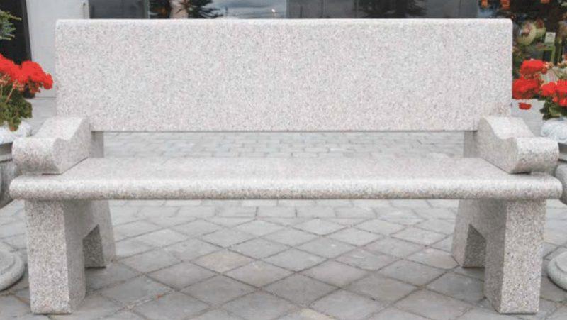 Granite Seat with Arm Rests | Stone Bench with Arms