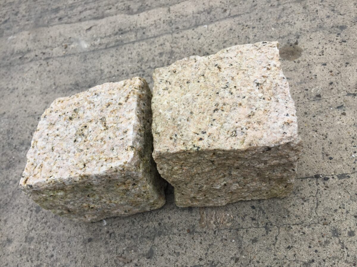 Brown Granite Split Cobble | Textured Paving