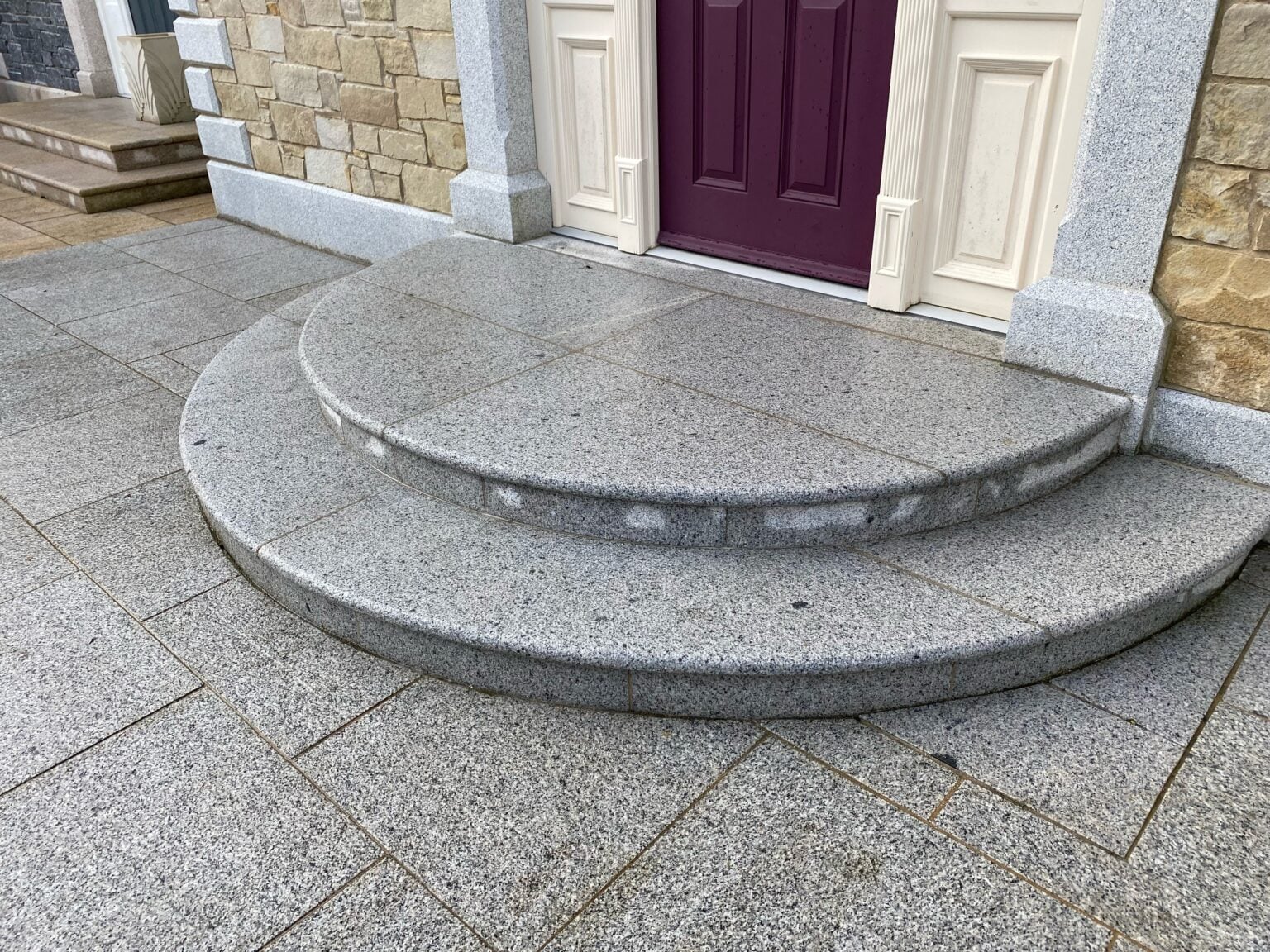 Granite Curved Cladding Steps | Architectural Stone Steps